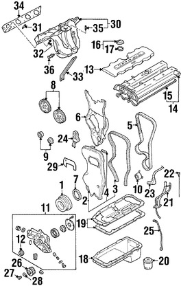 Sello del cigueñal del motor Original para Daewoo Nubira Daewoo Leganza ...