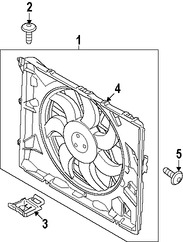Cubierta de ventilador de enfriamiento del motor Original para BMW ...