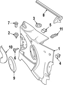 Clip de Panel de Moldura Pilar A Original para Mini Cooper BMW Marca ...