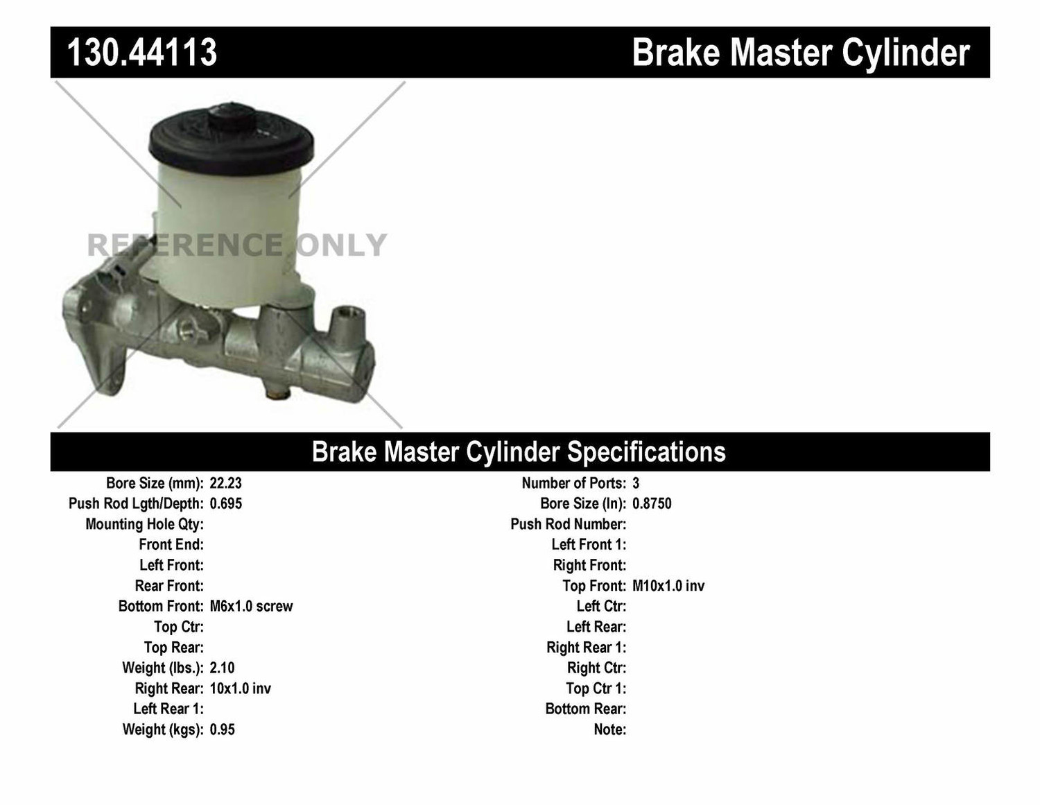 Bomba de Freno / Cilindro Maestro para Toyota Corolla 1989