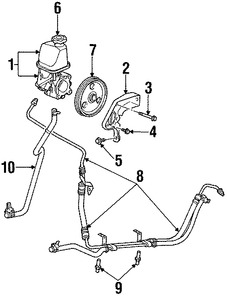Manguera de Presión Dirección hidráulica Original para Chrysler PT ...