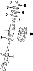 Puntal Suspensión Original para Chrysler Sebring Chrysler 200 Dodge ...