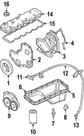 Empaquetaduras Cubierta de Correa del Tiempo Original para Dodge Ram ...