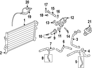 Manguera de Refrigerante del Radiador Original para Dodge Journey Marca ...