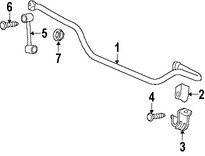 Buje de la Barra Estabilizadora Suspension para Jeep Grand Cherokee 2006