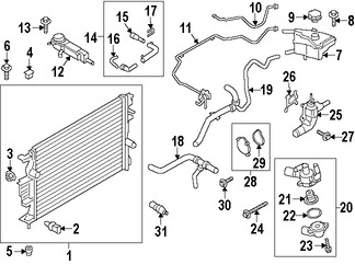 Empacadura del Termostato del Refrigerante Original para Ford Lincoln ...