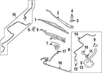 Depósito del líquido de limpia parabrisa Original para Ford Ford Taurus ...