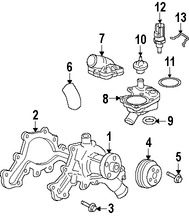 Termostato del refrigerante del motor Original para Ford Explorer Ford ...