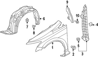 Enganche del protector de Guardafangos Original para Honda Acura Marca ...