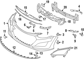 Soporte de cubierta de parachoques Original para Hyundai Elantra GT ...