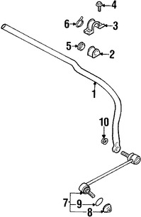 Barra Estabilizadora de Suspensión Original para Hyundai Santa Fe 2001 ...