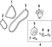 Correa de transmisión accesoria Original para Kia Rio Kia Rio5 Hyundai ...