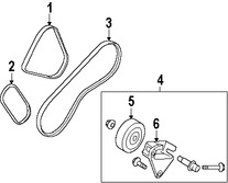 Correa de transmisión accesoria Original para Kia Rio Kia Rio5 Marca ...