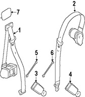 Receptaculo del Cinturon de Seguridad Original para Land Rover LR3 Land ...