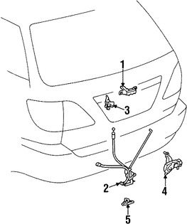Manilla Puerta Trasera Original para Lexus RX300 1999 2000 2001 2002 ...