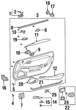Panel Interior de Puerta Original para Lexus SC430 2008 Marca LEXUS ...
