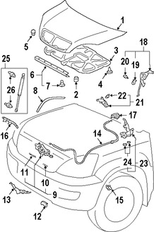 Soporte de Elevación Puerta Trasera Original para Toyota 4Runner Lexus ...