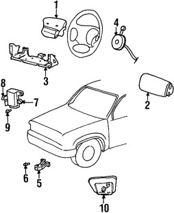 Módulo de control del Air Bag Original para Mazda B2300 Mazda B3000 ...