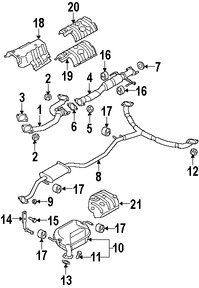 Silenciador Original para Mazda CX-9 2007 2008 2009 2010 2011 2012 ...