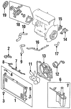 Bomba de agua del motor Original para Mazda 626 Mazda MX-6 Mazda ...