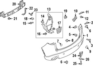 Soporte de cubierta de parachoques Original para Mazda Mazda 6 Mazda 3 ...