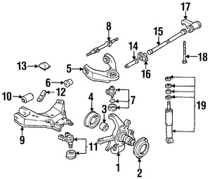 Buje del Brazo de Control de la Suspensión Original para Nissan Nissan ...