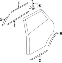 Moldura de Puerta Original para Nissan Murano 2009 2010 2011 2012 2013 ...