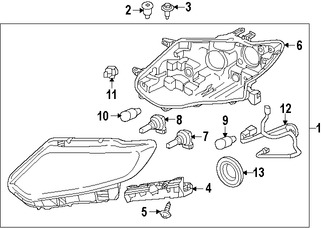 Conjunto de Faros Delanteros Original para Nissan Rogue 2014 2015 2016 ...