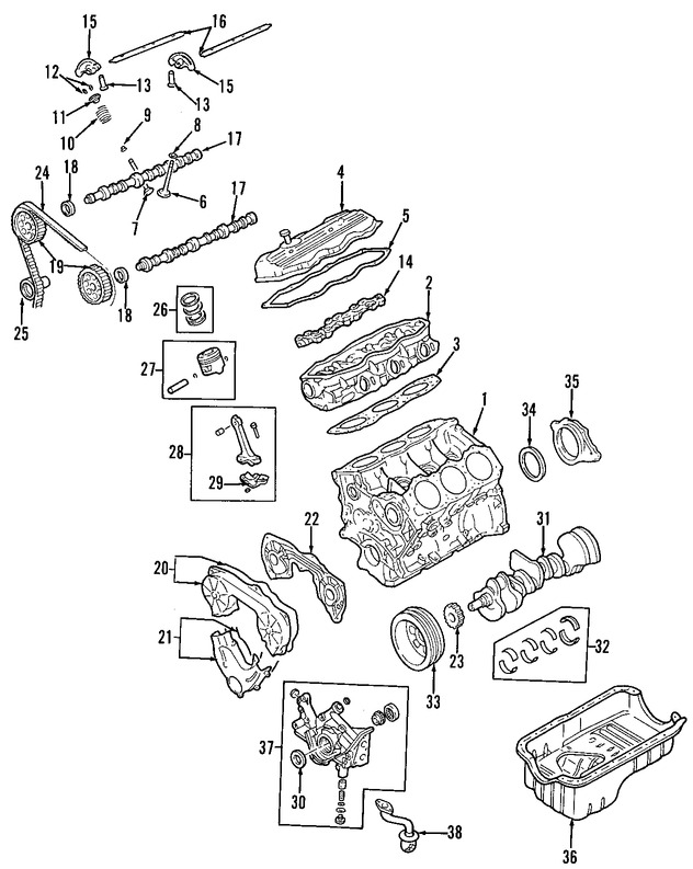 Sello del cigueñal del motor para Nissan Frontier 2003