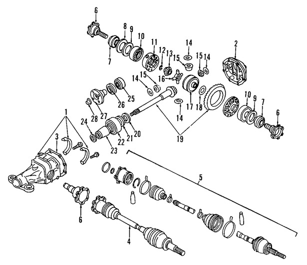 Cojinete de Apoyo Diferencial Original para Infiniti Nissan Marca ...