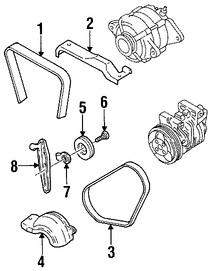 Correa de transmisión accesoria Original para Subaru Legacy Subaru ...