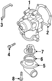 Empacadura de la bomba de agua del motor Original para Subaru Marca ...