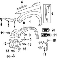 Enganche del protector de Guardafangos Original para Toyota Tundra ...