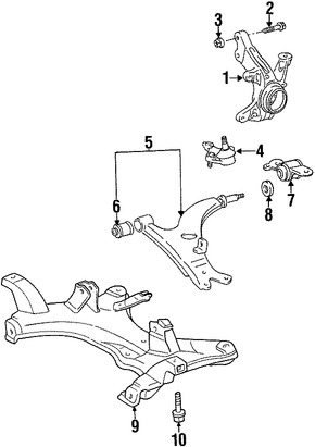 Soporte Brazo Control Suspension Original para Toyota RAV4 1996 1997 ...