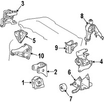 Montura del motor Original para Toyota Corolla 2009 2010 2011 2012 2013 ...