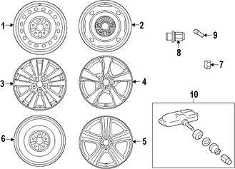 Ruedas Original para Toyota Corolla Marca TOYOTA Número de Parte 4261102880