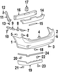 Riel de soporte de cubierta de parachoques Original para Toyota Corolla ...