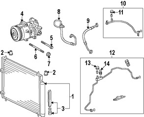 Mangueras y accesorios de Aire Acondicionado para Toyota Corolla 2016