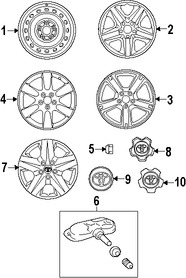 Ruedas Original para Toyota RAV4 Marca TOYOTA Número de Parte 426110R010