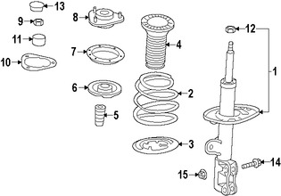 Bota de Amortiguador Original para Toyota RAV4 2013 2014 2015 2016 2017 ...