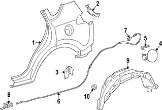 Panel Lateral Trasero Original para Toyota RAV4 2013 2014 2015 2016 ...