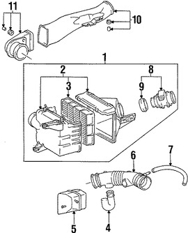 Manguera de Admisión de Aire del motor Original para Toyota Tacoma ...