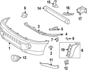 Soporte de cubierta de parachoques Original para Toyota Tacoma Marca ...