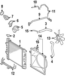 Manguera de Refrigerante Original para Toyota Tacoma Marca TOYOTA ...