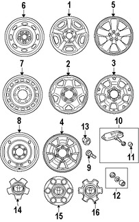 Ruedas Original para Toyota Tacoma Marca TOYOTA Número de Parte 42601AD041
