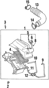 Manguera de Admisión de Aire del motor Original para Toyota Celica 2000 ...