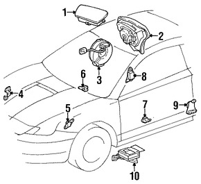 Cable Espiral Bolsa de Aire Original para Toyota Celica 2000 2001 2002 ...