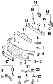 Soporte de cubierta de parachoques Original para Toyota Paseo Toyota ...