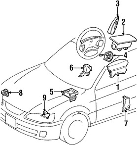 Sensor de impacto del Air Bag para Toyota Camry 1999