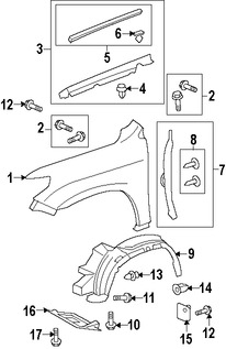 Perno de cubierta de parachoques Original para Toyota Lexus Scion Marca ...